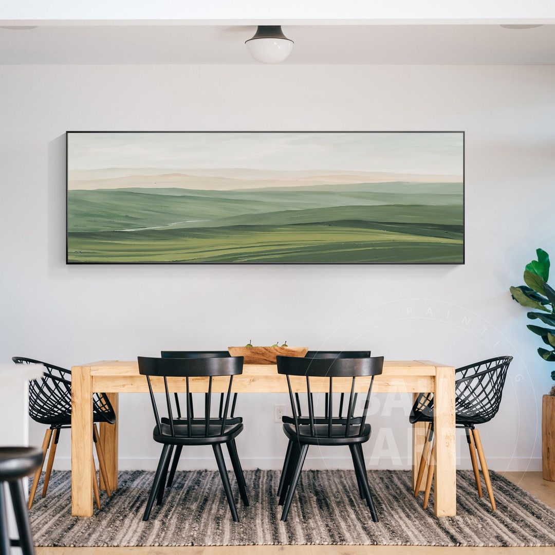 Abstract Sage Green Wall Art Mountains Art Minimalist Wall Art Large ...