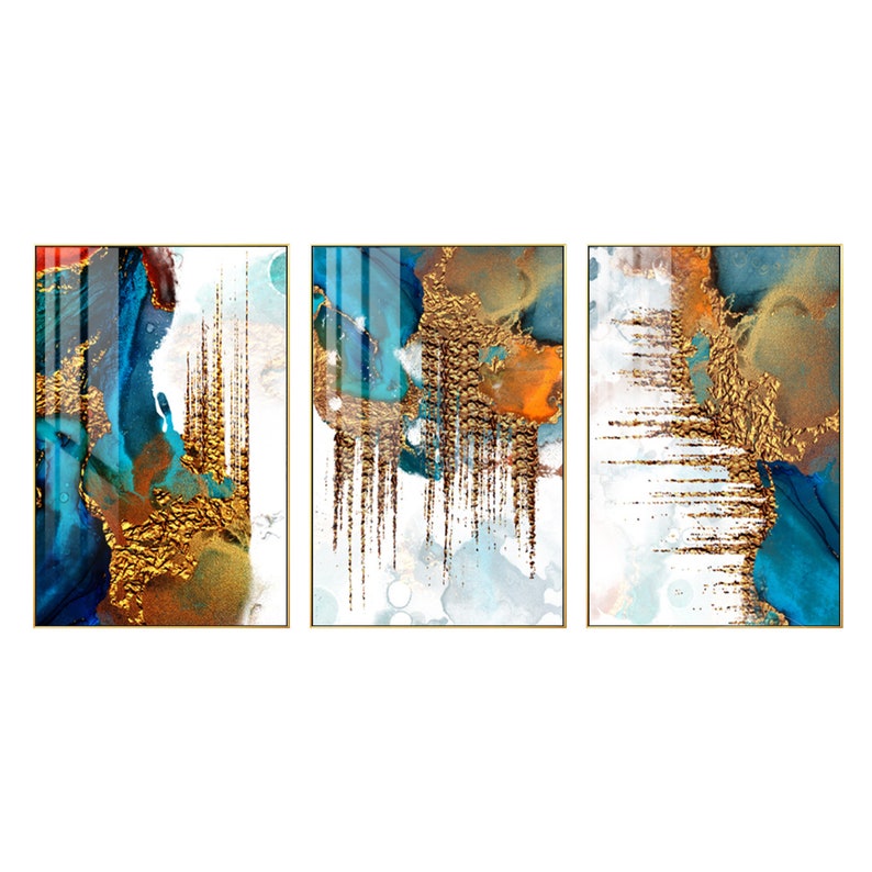Abstract Print Framed Wall Art Set of 3 Prints Abstract Modern - Etsy
