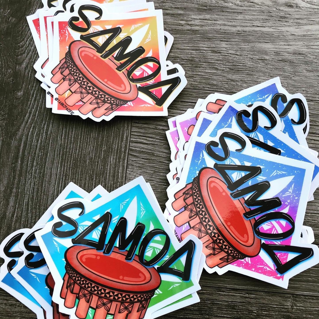 Samoan Tapa Tanoa Bowl- Waterproof Sticker for Your Binder, Phone ...