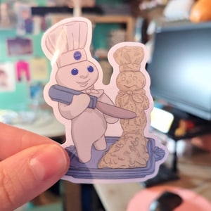 Pillsbury Doughboy Statue Sticker Set - Set of 6 - Vinyl Gloss Stickers ...