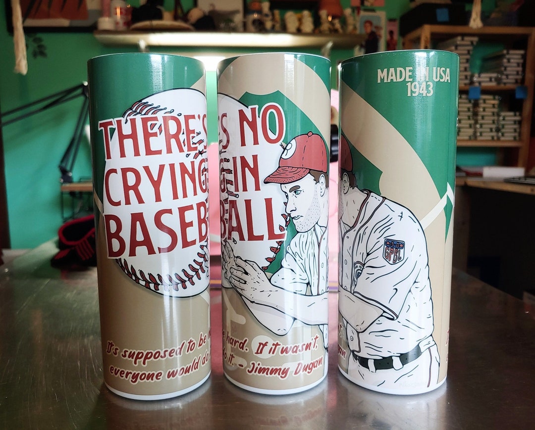 No Crying in Baseball Cup - 20 Oz Drinking Tumblers W/ Metal Straw ...