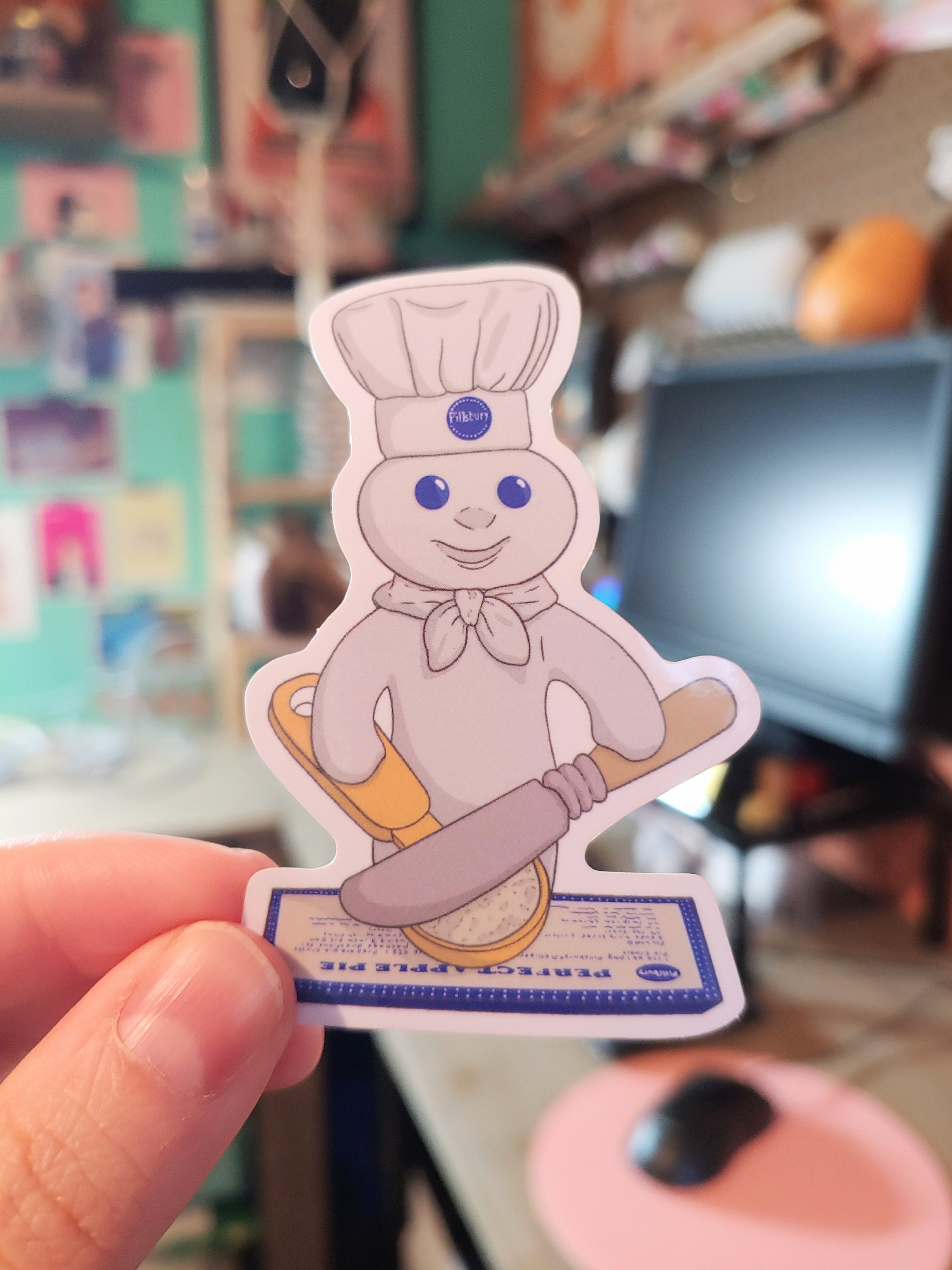 Pillsbury Doughboy Statue Sticker Set - Set of 6 - Vinyl Gloss Stickers ...