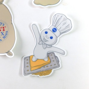 Pillsbury Doughboy Statue Sticker Set Set of 6 Laminated - Etsy