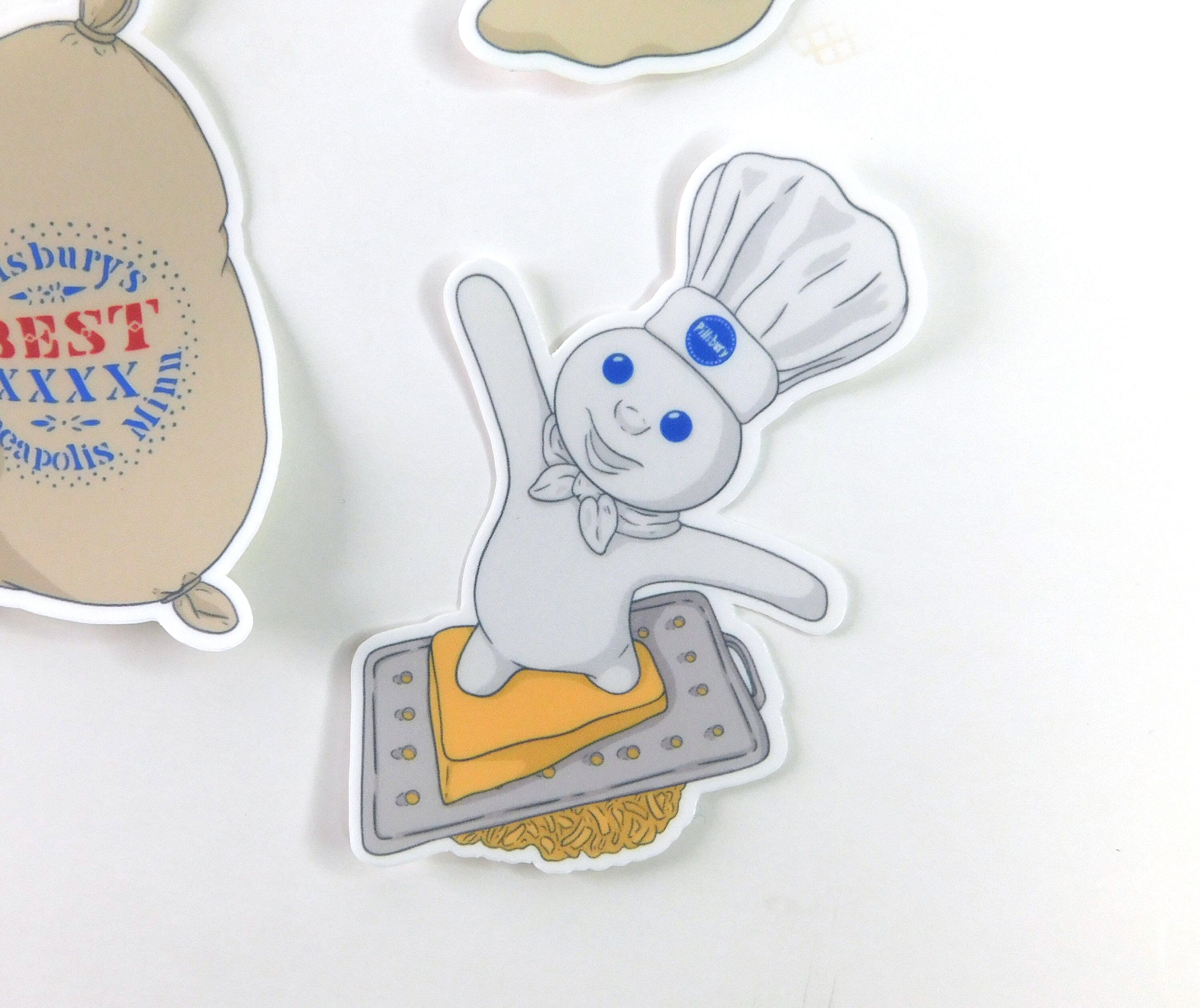 Pillsbury Doughboy Statue Sticker Set Set of 6 Laminated - Etsy UK