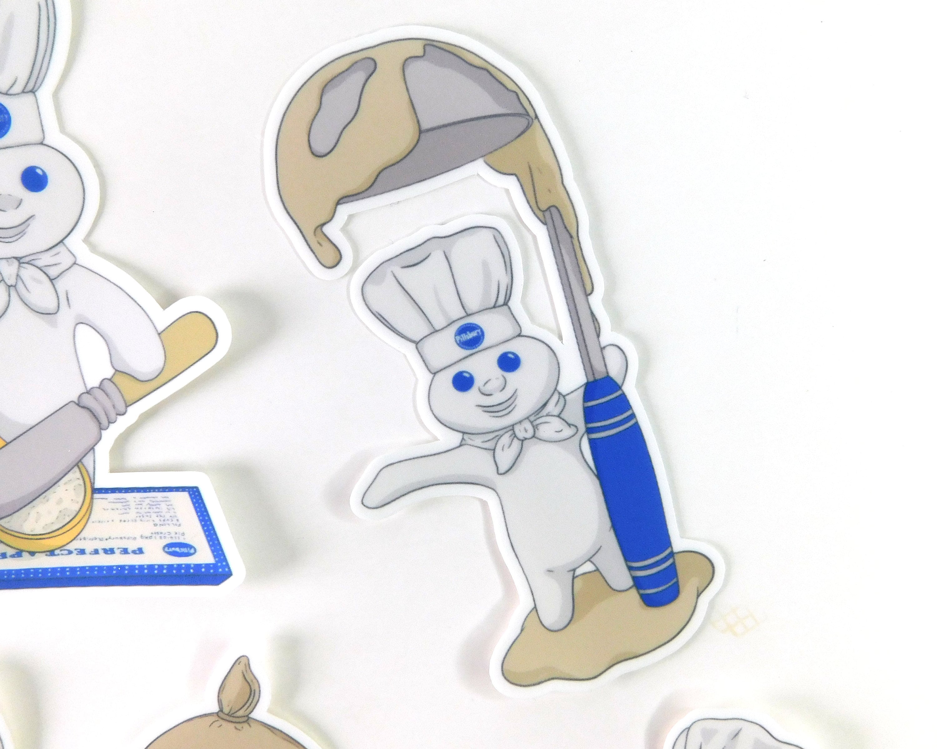 Pillsbury Doughboy Statue Sticker Set Set of 6 Laminated - Etsy UK