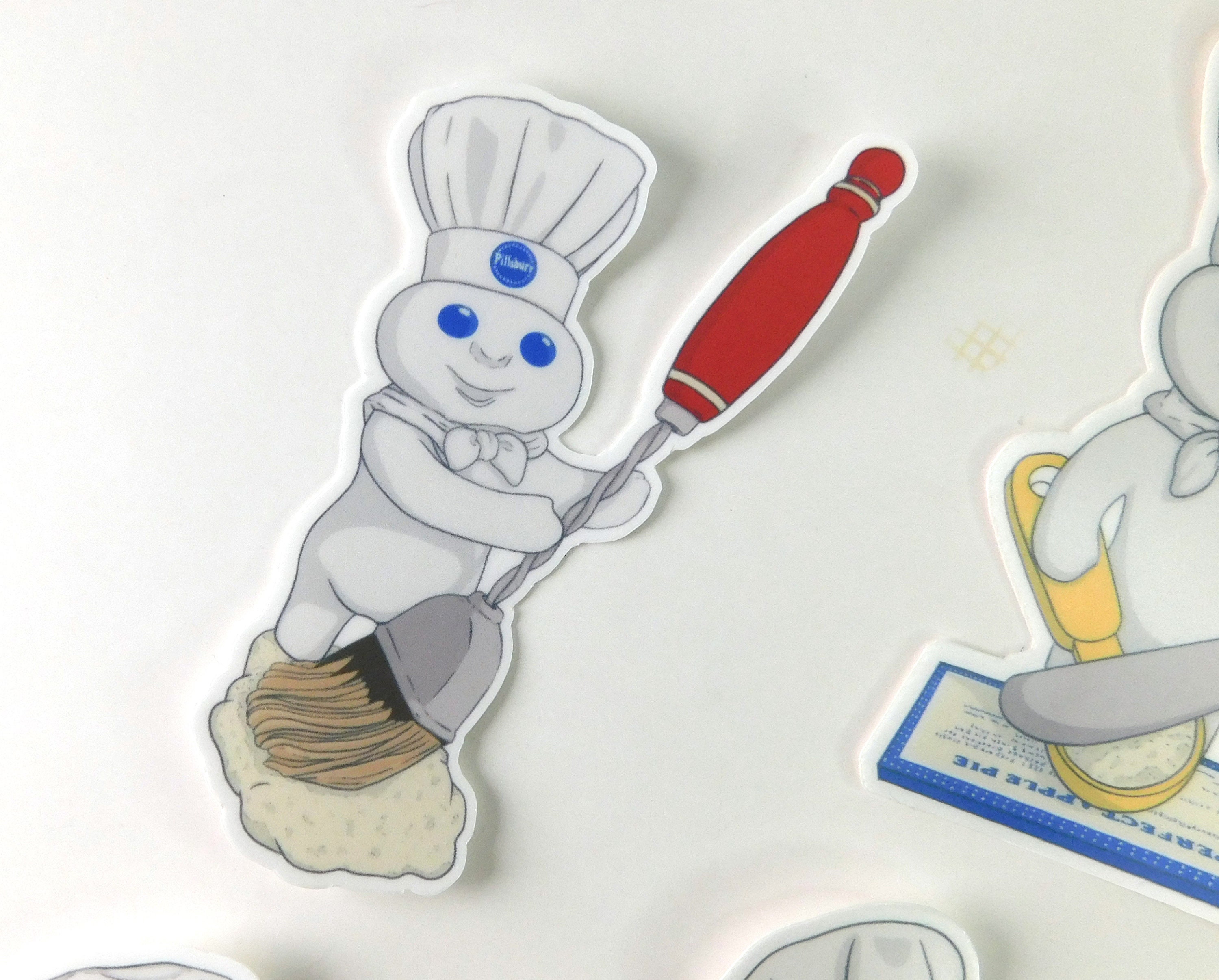Pillsbury Doughboy Statue Sticker Set Set of 6 Laminated - Etsy UK