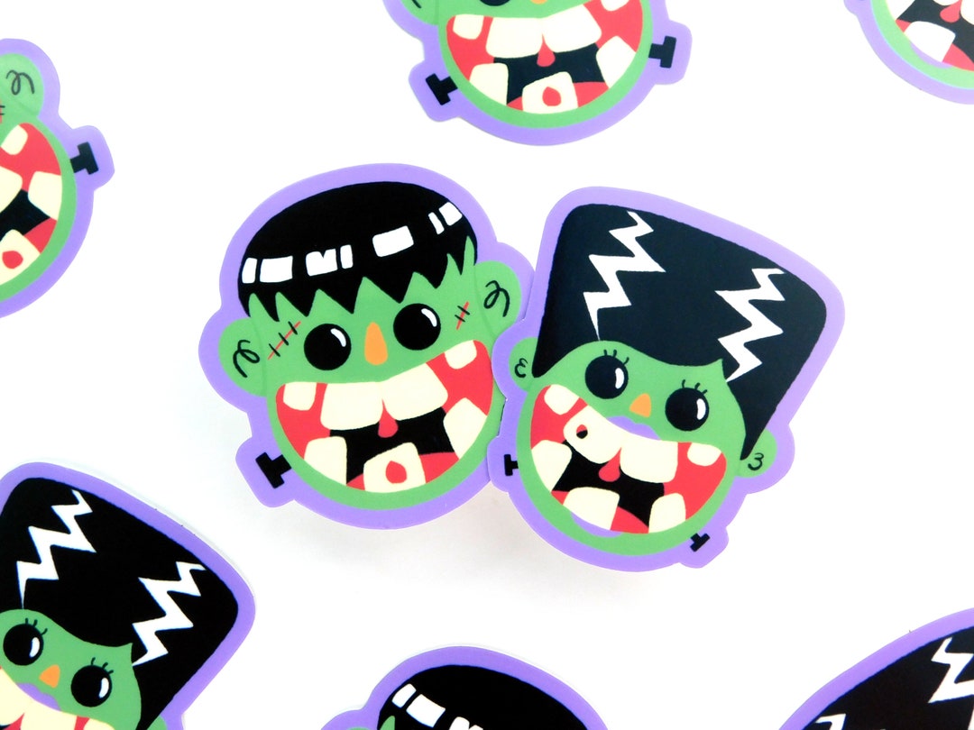 Frankenstein Sticker Set Laminated Stickers Halloween Bride of ...