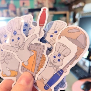 Pillsbury Doughboy Statue Sticker Set - Set of 6 - Vinyl Gloss Stickers ...