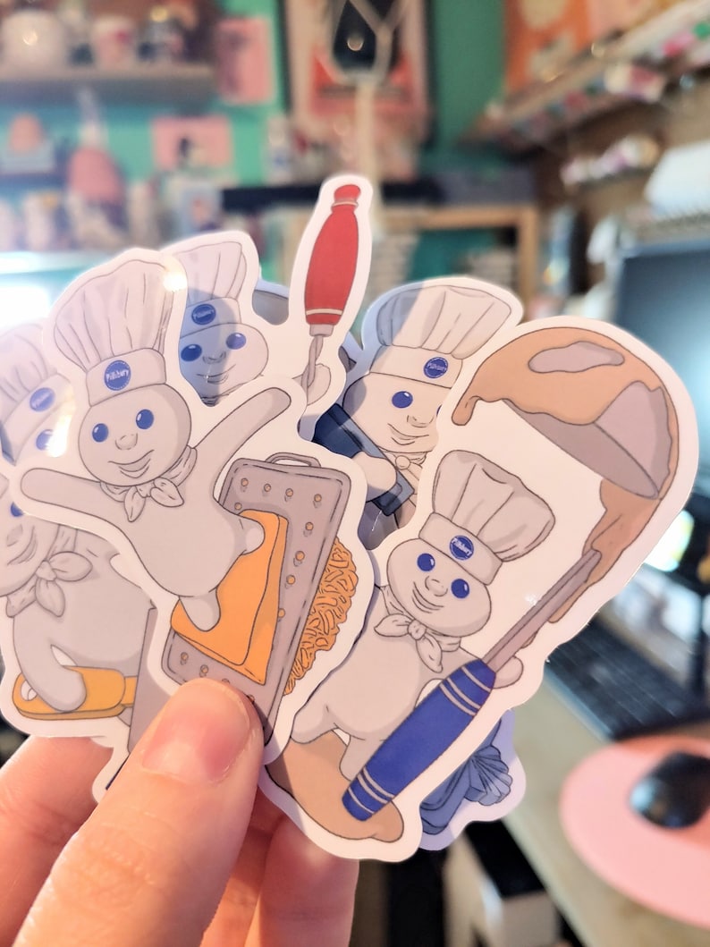 Pillsbury Doughboy Statue Sticker Set - Set of 6 - Vinyl Gloss Stickers ...