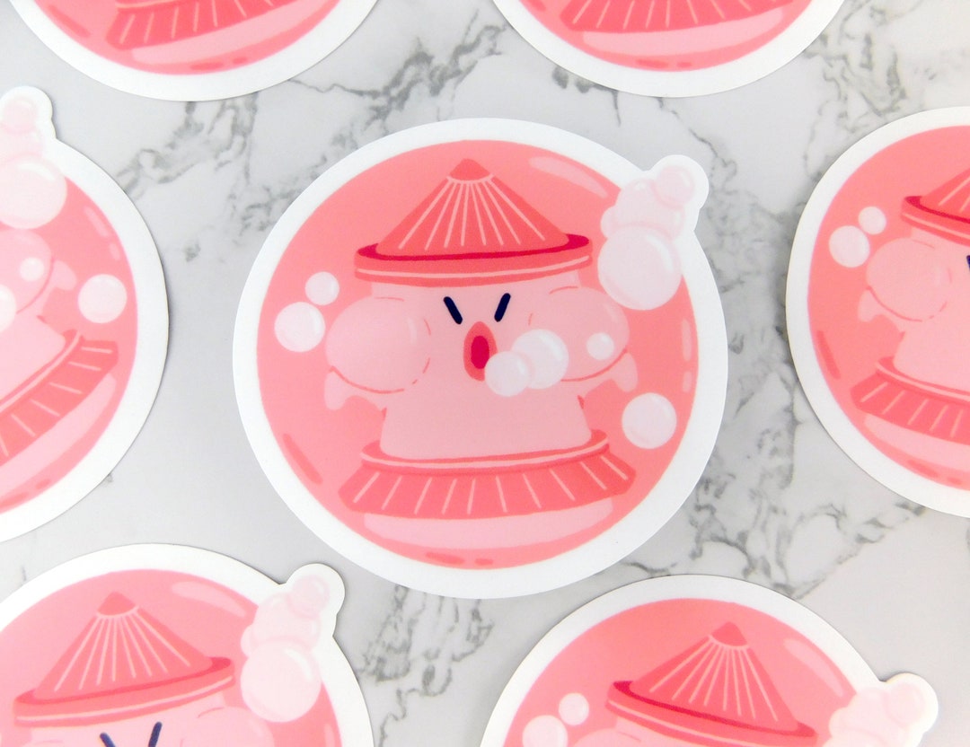 Bubbloid Laminated Sticker Kawaii ACNH Pink Bubblegum Cute - Etsy