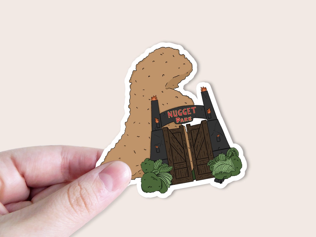Nugget Park Gloss Sticker: Funny Dinosaur Chicken Nugget (see Photos ...