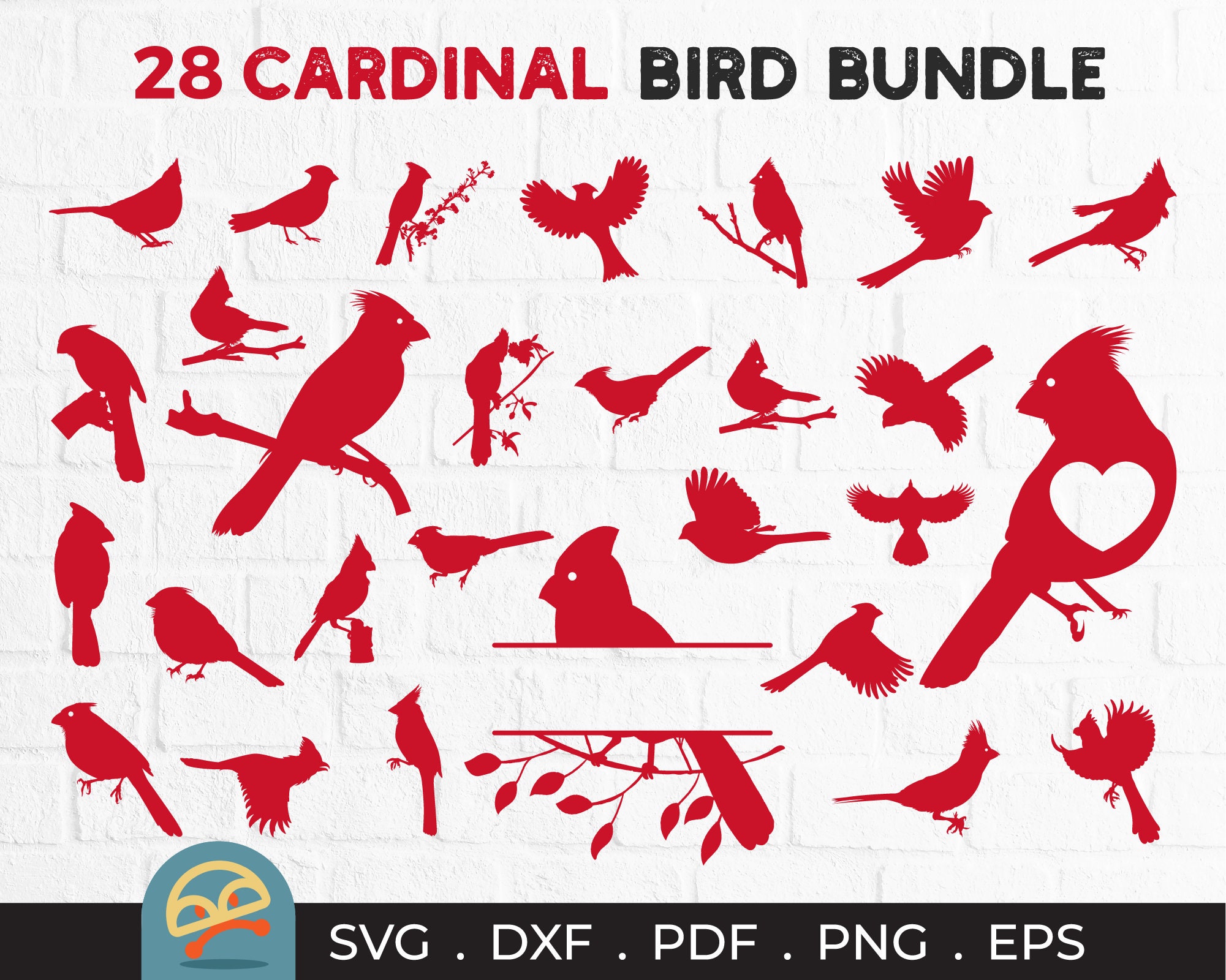 Cardinal SVG Bundle Memorial Svg Cardinal Silhouette Svg - Etsy