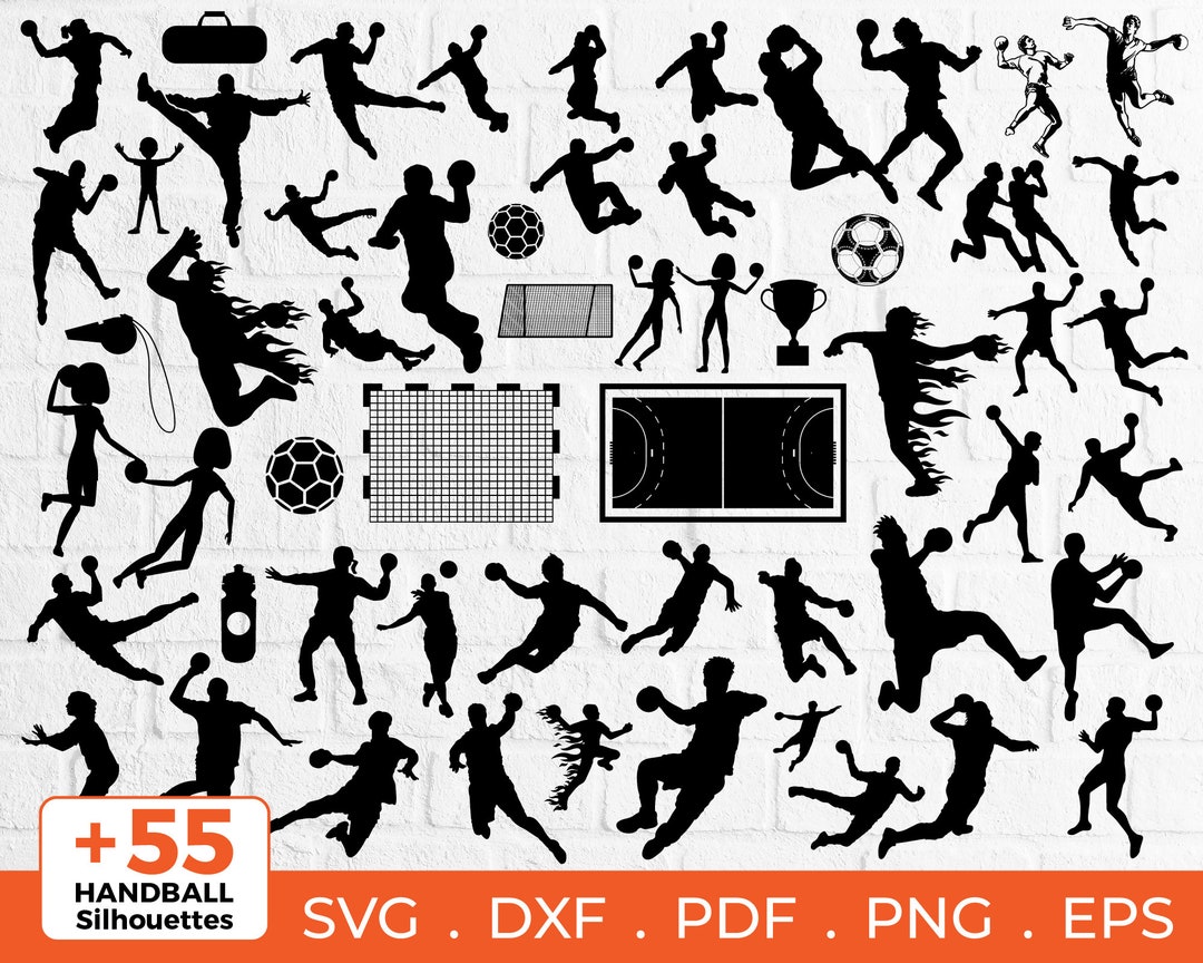 55 Handball Svg Bundle Handball Silhouette Svg Male - Etsy