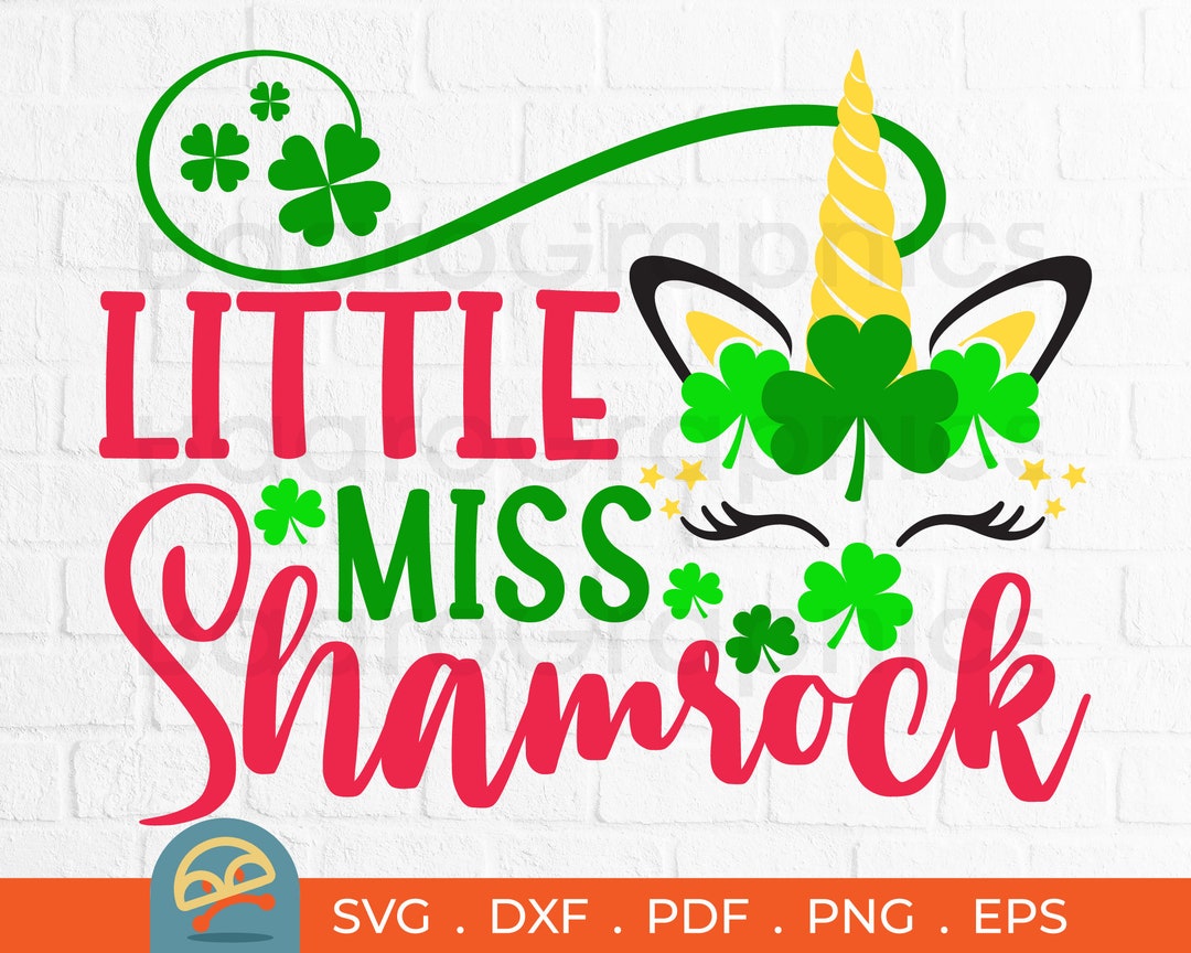 Little Miss Shamrock SVG St Patrick's Day Unicorn Svg - Etsy