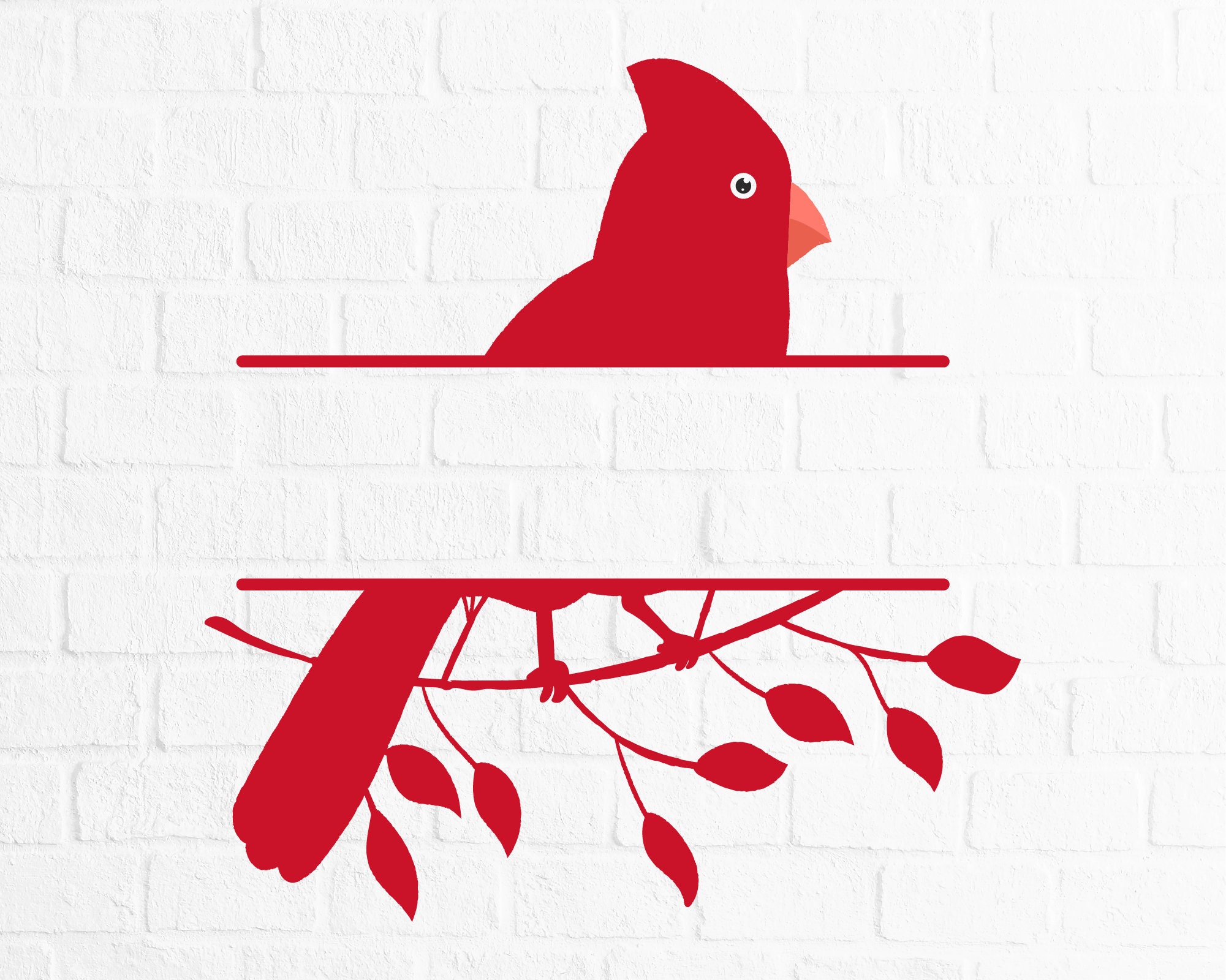 Cardinal SVG Bundle Memorial Svg Cardinal Split Monogram - Etsy Canada