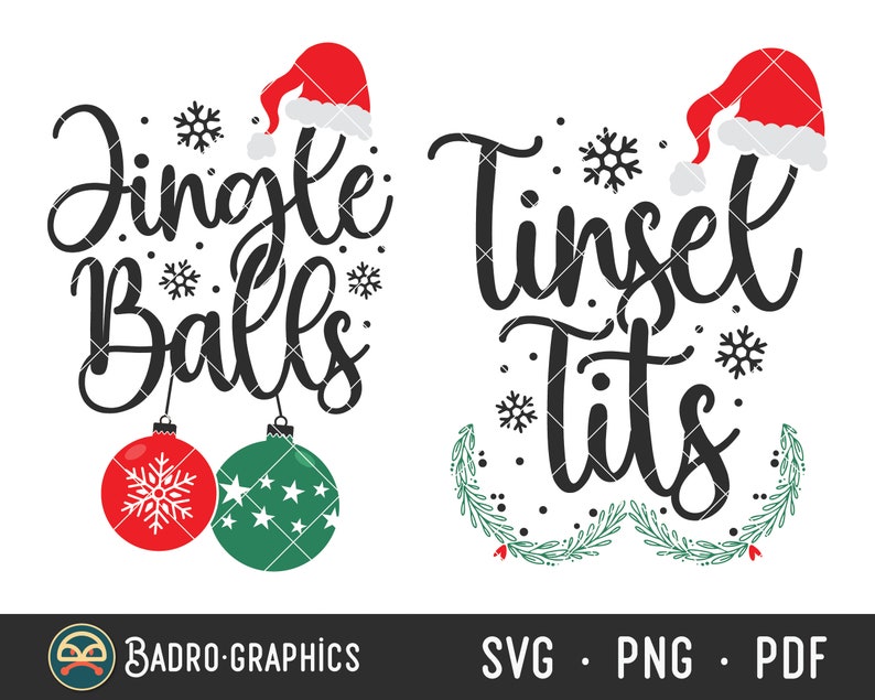 Jingle Balls Svg Png Tinsel Tits Svg Funny Christmas Couples Etsy Norway