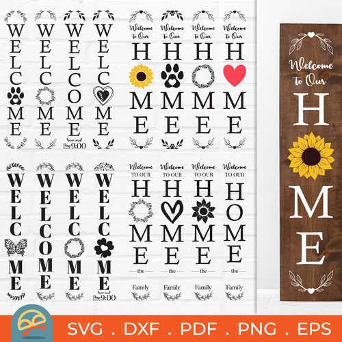 Vertical Welcome SVG Bundle 30 Welcome Sign SVG Files - Etsy