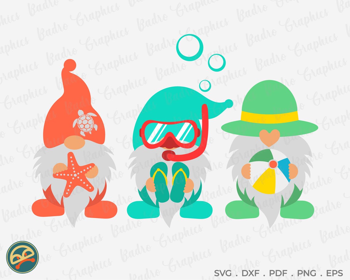 Beach Gnomes SVG Summer Svg Gnome Svg Summer Gnome Svg | Etsy