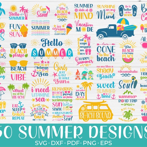 Summer Monograms Beach Monograms Monogram SVG DXF PNG Files - Etsy
