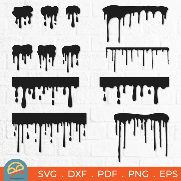 Drip Svg - Etsy