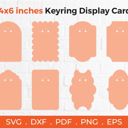 Keyring Display Card Svg Bundle PNG SVG Cricut Svg - Etsy