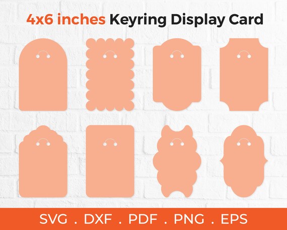 Bundle keychain display card SVG Set keyring holder card SVG Business ...