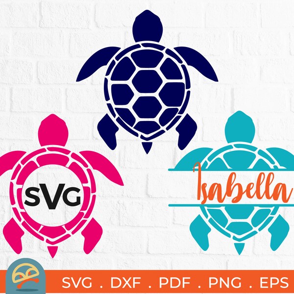 Turtle Monogram - Etsy