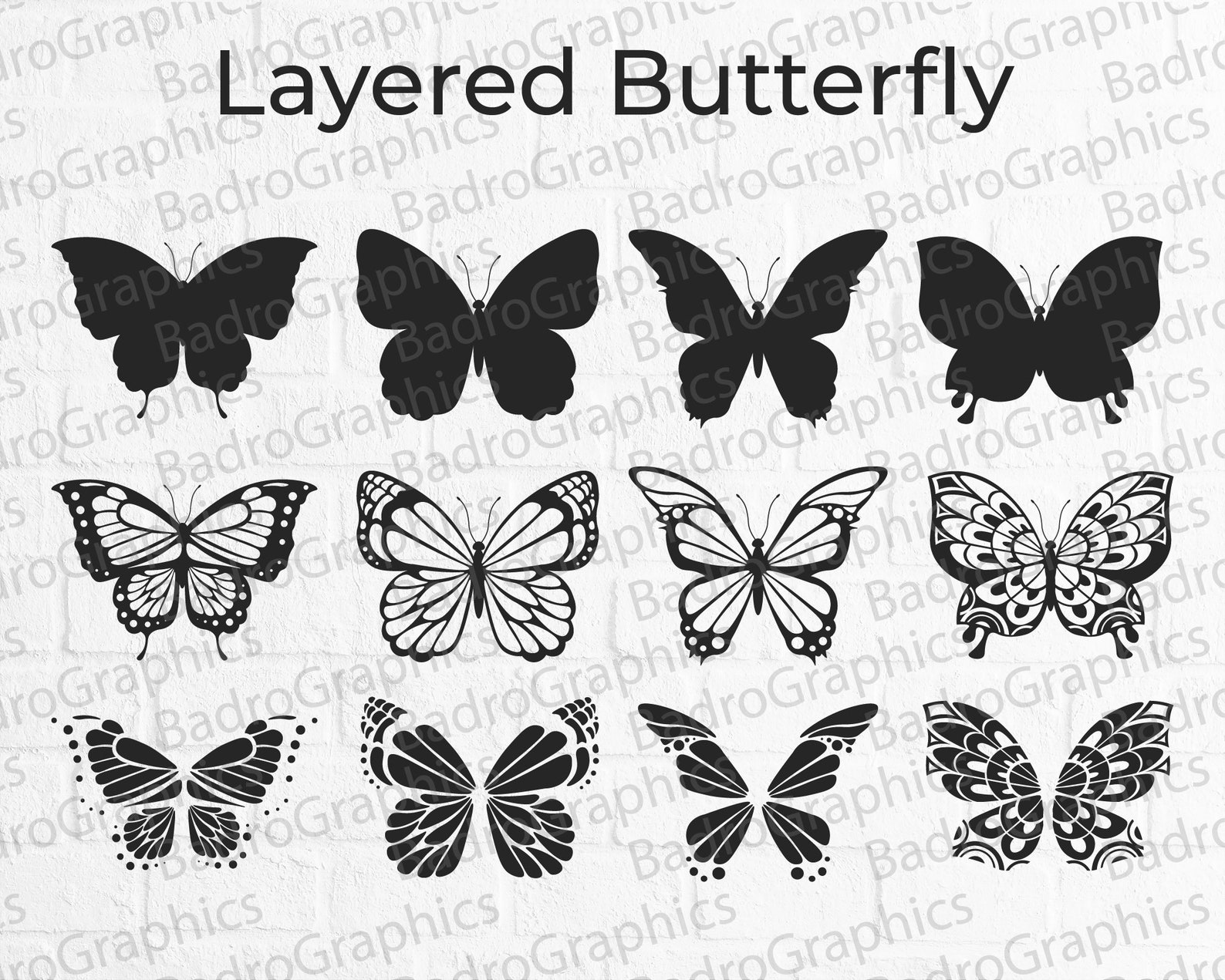 04 Layered Butterfly SVG Butterfly SVG Butterfly SVG File - Etsy Canada