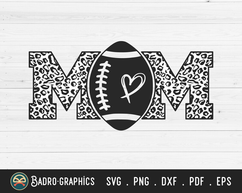 Football Mom Svg Leopard Print Svg Football Svg Sports Etsy