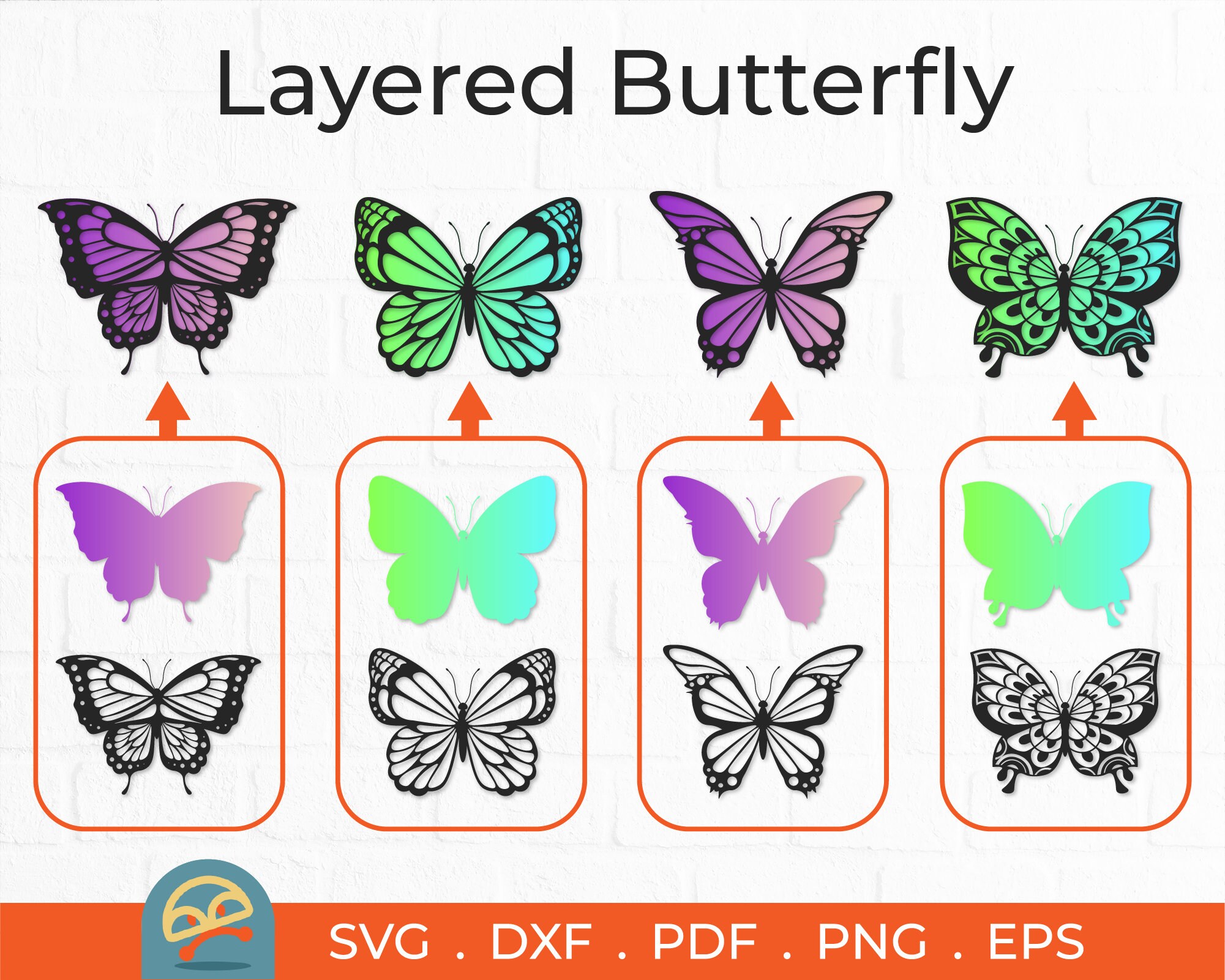 04 Layered Butterfly SVG Butterfly SVG Butterfly SVG File - Etsy Canada