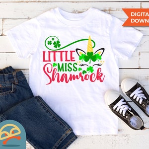 Little Miss Shamrock SVG St Patrick's Day Unicorn Svg - Etsy