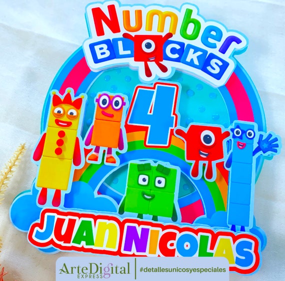 Numberblocks Cake Topper in Layers Digital INSTANT Download - Etsy México