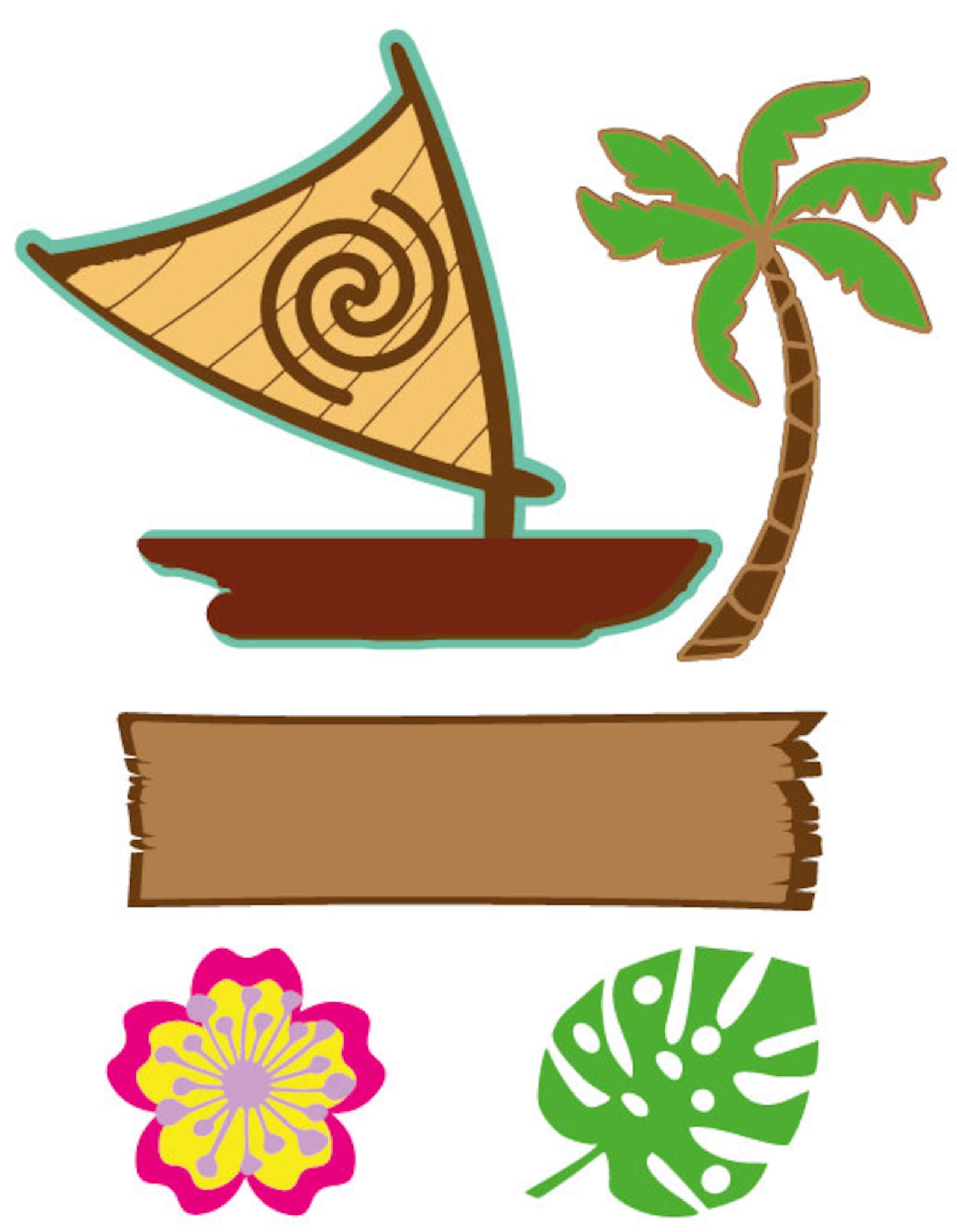Boat Moana Cake Topper in Layers INSTANT Download DIGITAL File - Etsy UK