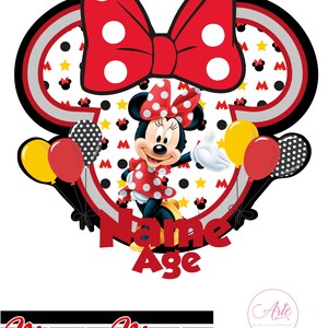 Minnie Mouse Cake Topper Layered SVG PDF Studio3 / Digital - Etsy