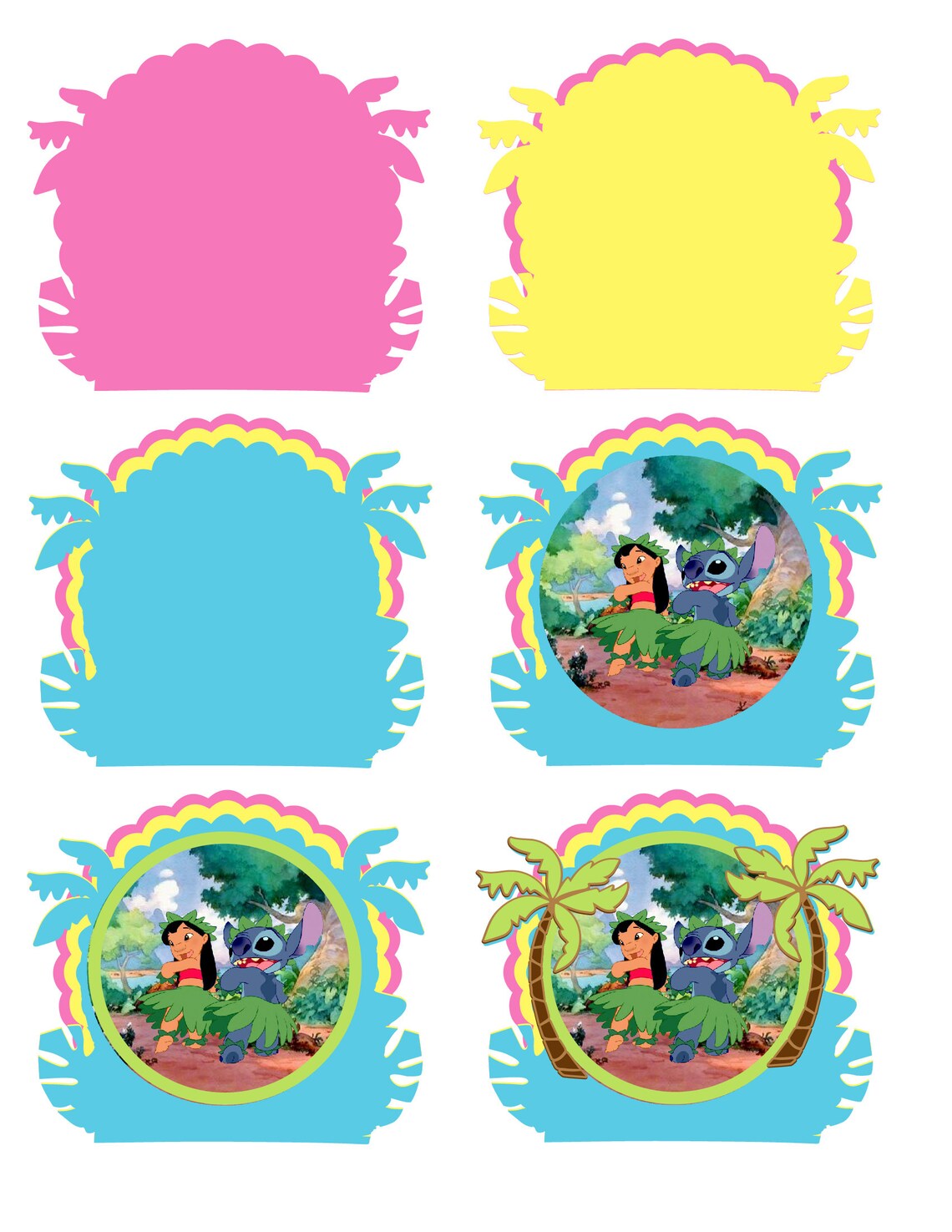 Lilo and Stitch Cake Topper in Layers INSTANT Download DIGITAL - Etsy