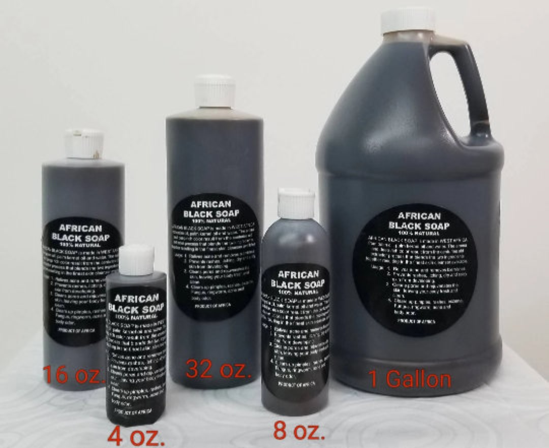 Raw African Black Soap Liquid 100 Pure Natural Organic Unrefined From