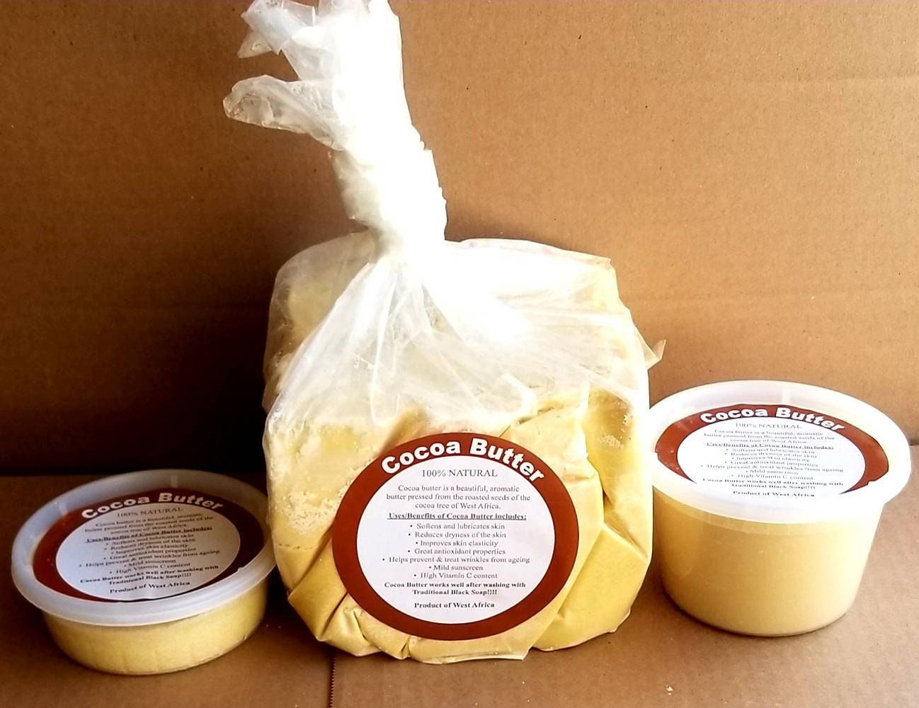 Raw Cocoa Butter 100% Unrefined Pure Natural Organic Cold - Etsy