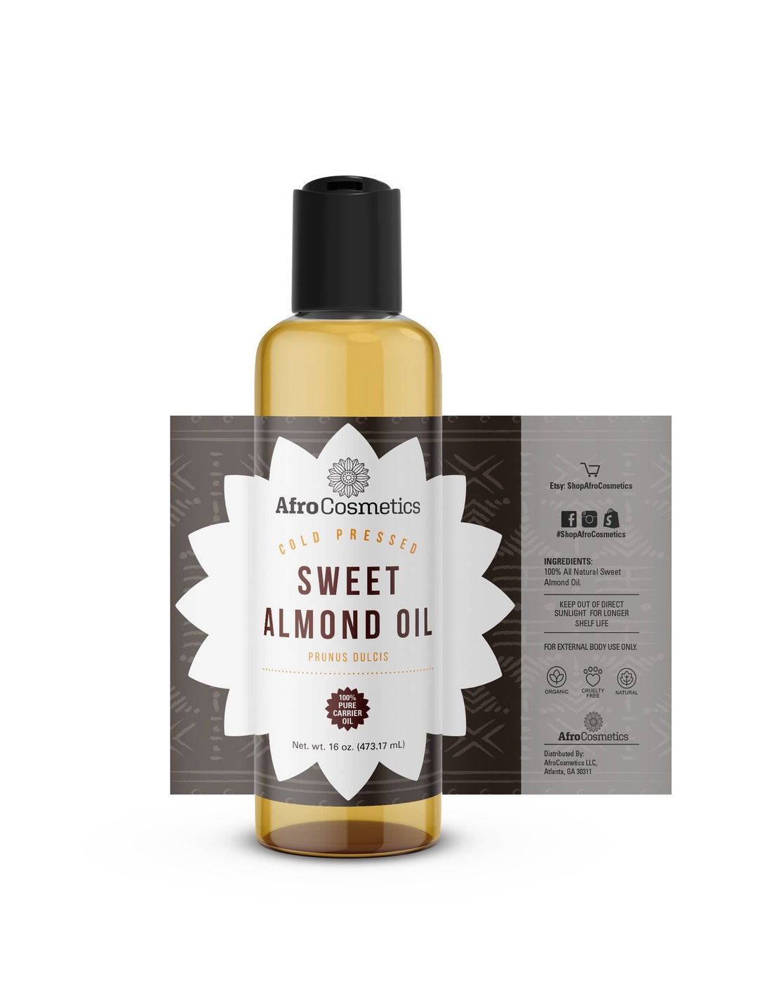 Ryaal Sweet Almond Oil 100 Organic Cold Pressed Oil Sweet Orange Pure