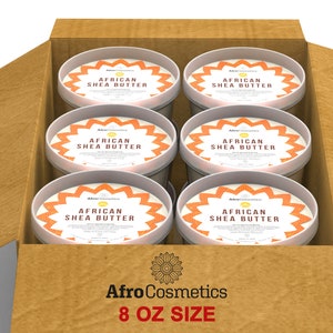 Raw African Shea Butter 8 Oz Containers Bulk Wholesale, 100% Pure ...