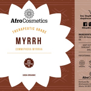 Myrrh Essential Oil, Therapeutic Grade, 100% Pure Natural Undiluted for ...