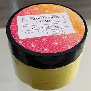 Turmeric Cream With Shea Butter, 100% Natural Organic Body Butter ...