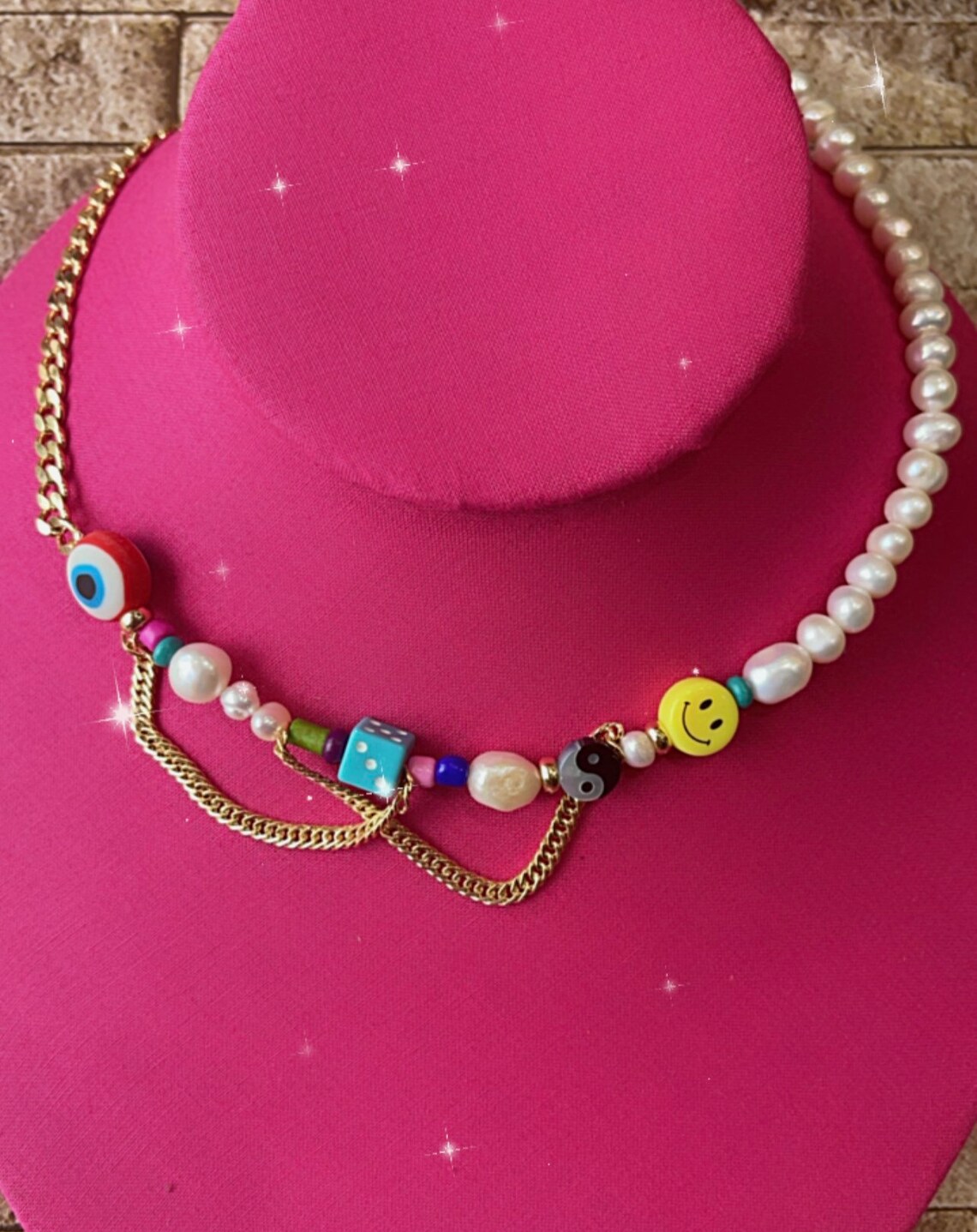 Smiley Necklace - Etsy