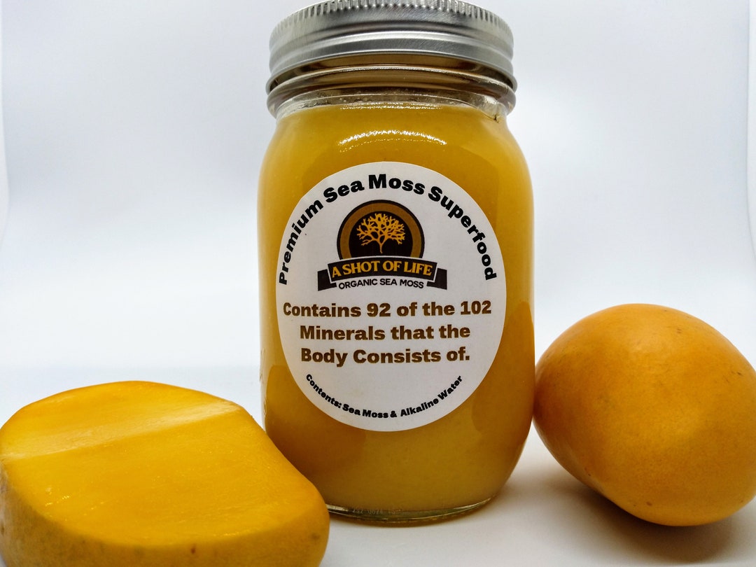 St. Lucian Wildcrafted Organic Sea Moss Gel- Mango - Etsy