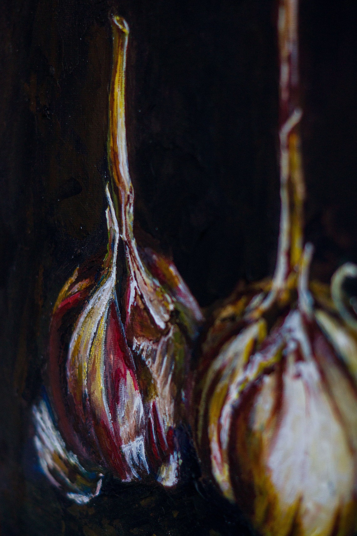 Garlic. Oil painting picture for decor interior. This is a | Etsy