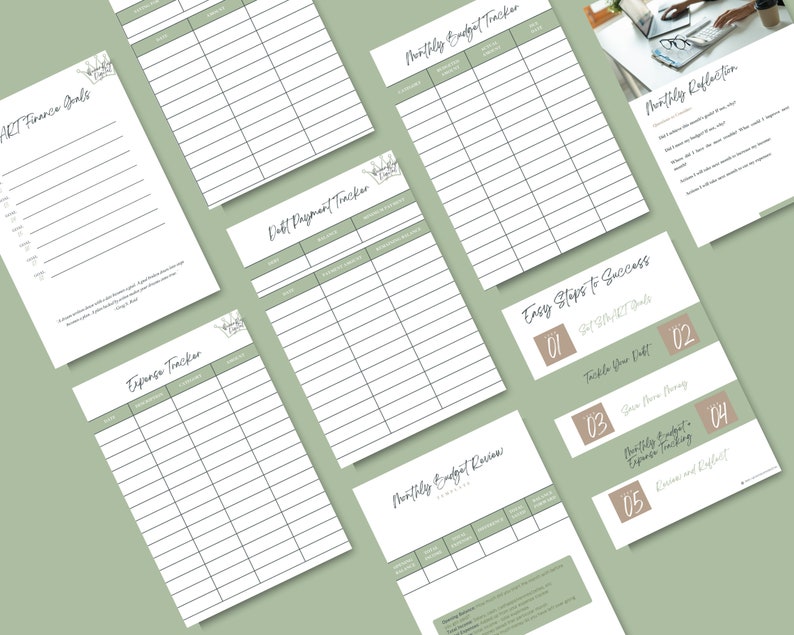 Personal Finance Workbook, Printable Download, SMART Goals, Debt ...