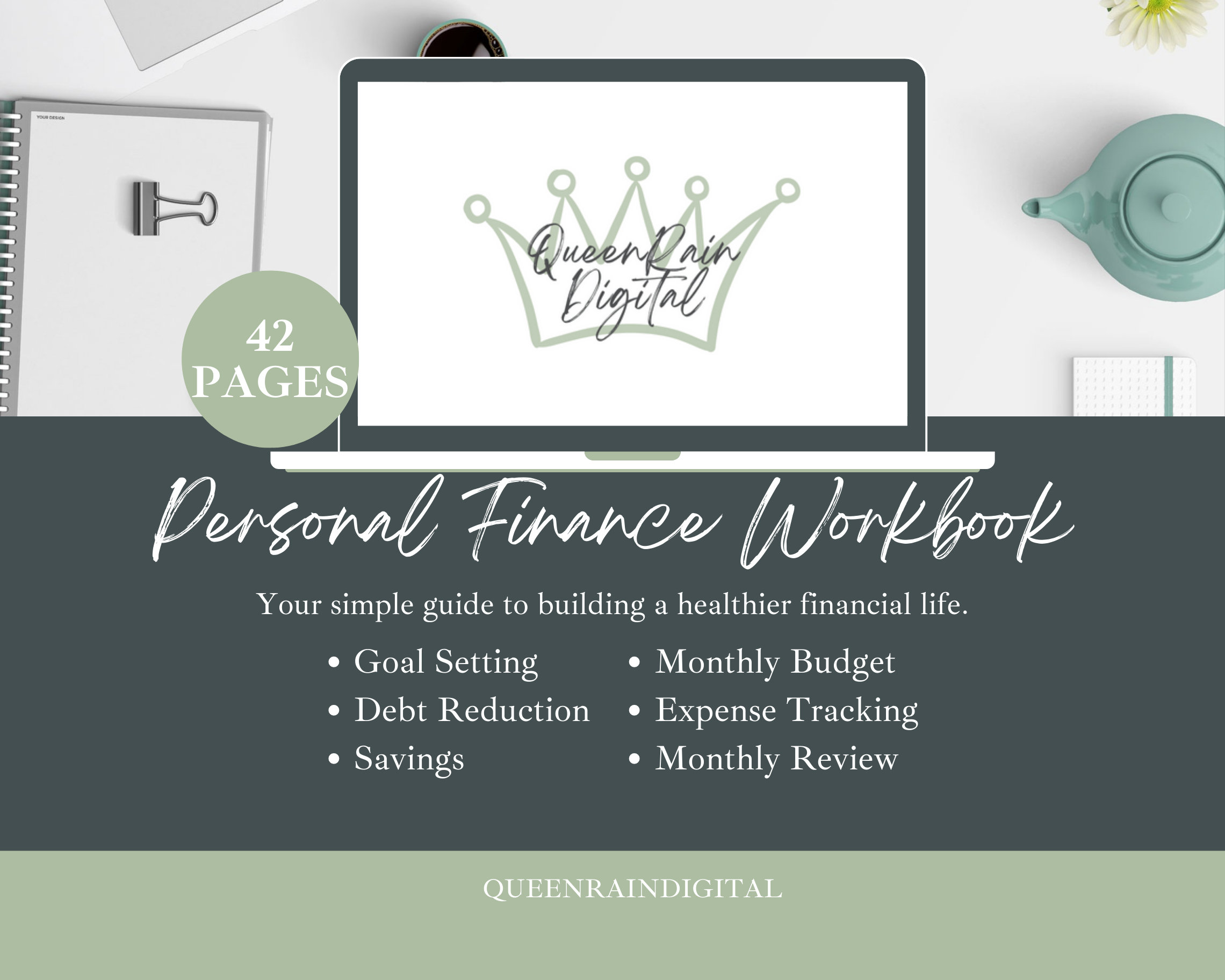 Personal Finance Workbook, Printable Download, SMART Goals, Debt ...