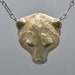 Brooke Stone Grizzly Bear Bronze Necklace - Etsy