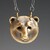 Brooke Stone Grizzly Bear Bronze Necklace - Etsy