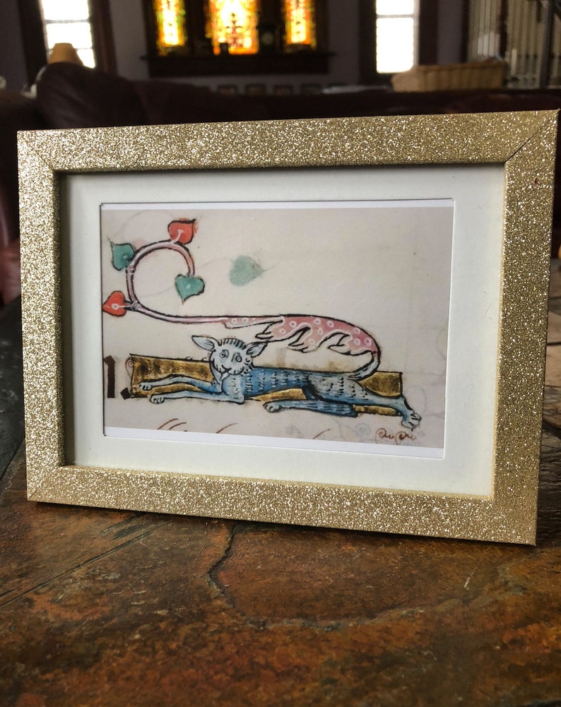 Looooong Boi Medieval Print, Cat Art Gift, Home Decor, Bestiary ...