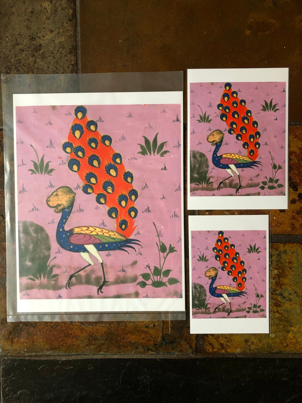 Peacock II Medieval Print, Medieval Art, Bestiary, Home Decor, Peacock ...